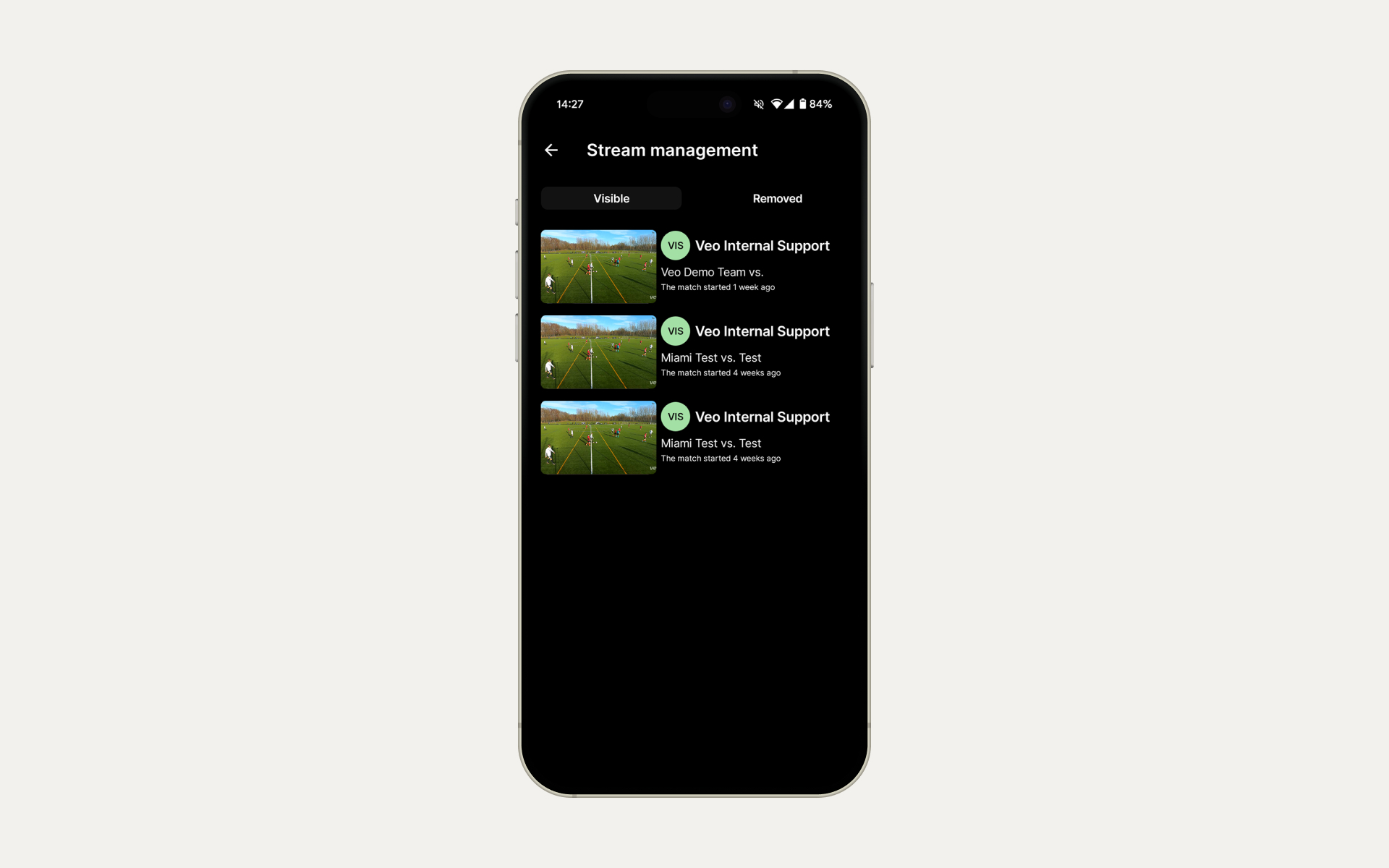 How to remove a livestream in the Veo Live app – Veo Help Center